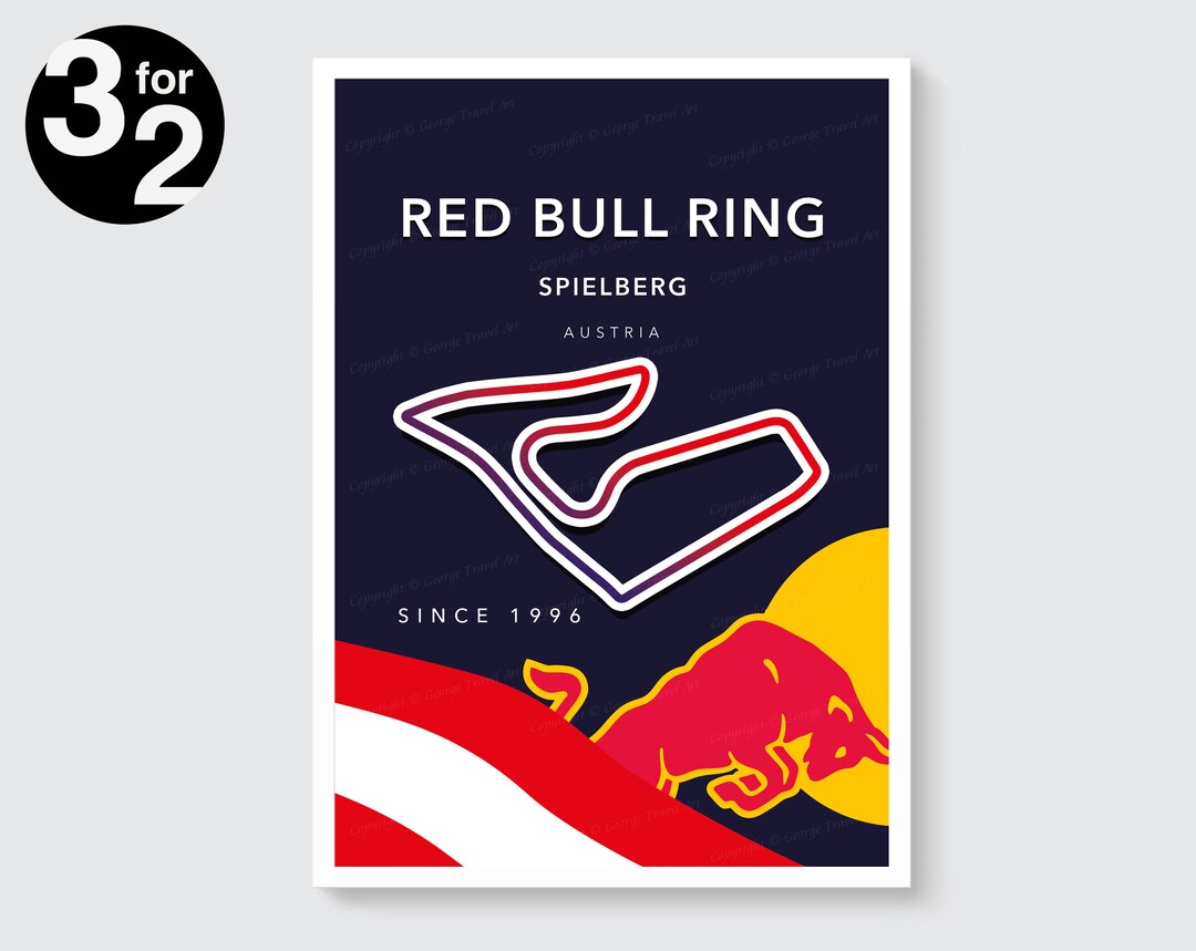 F1 Poster Red Bull Ring Circuit / Spielberg Formula1 / F1 Austrian ...