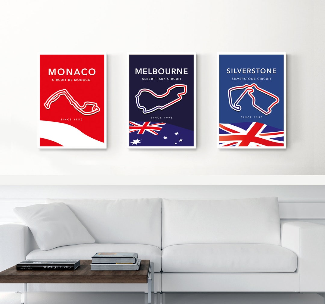 Melbourne Circuit F1 Poster / Albert Park / F1 Racing Track / Wall Art ...