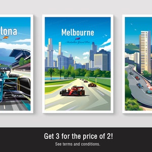 Melbourne - Australian Grand Prix Poster / Ferrari Racing Wall Art ...