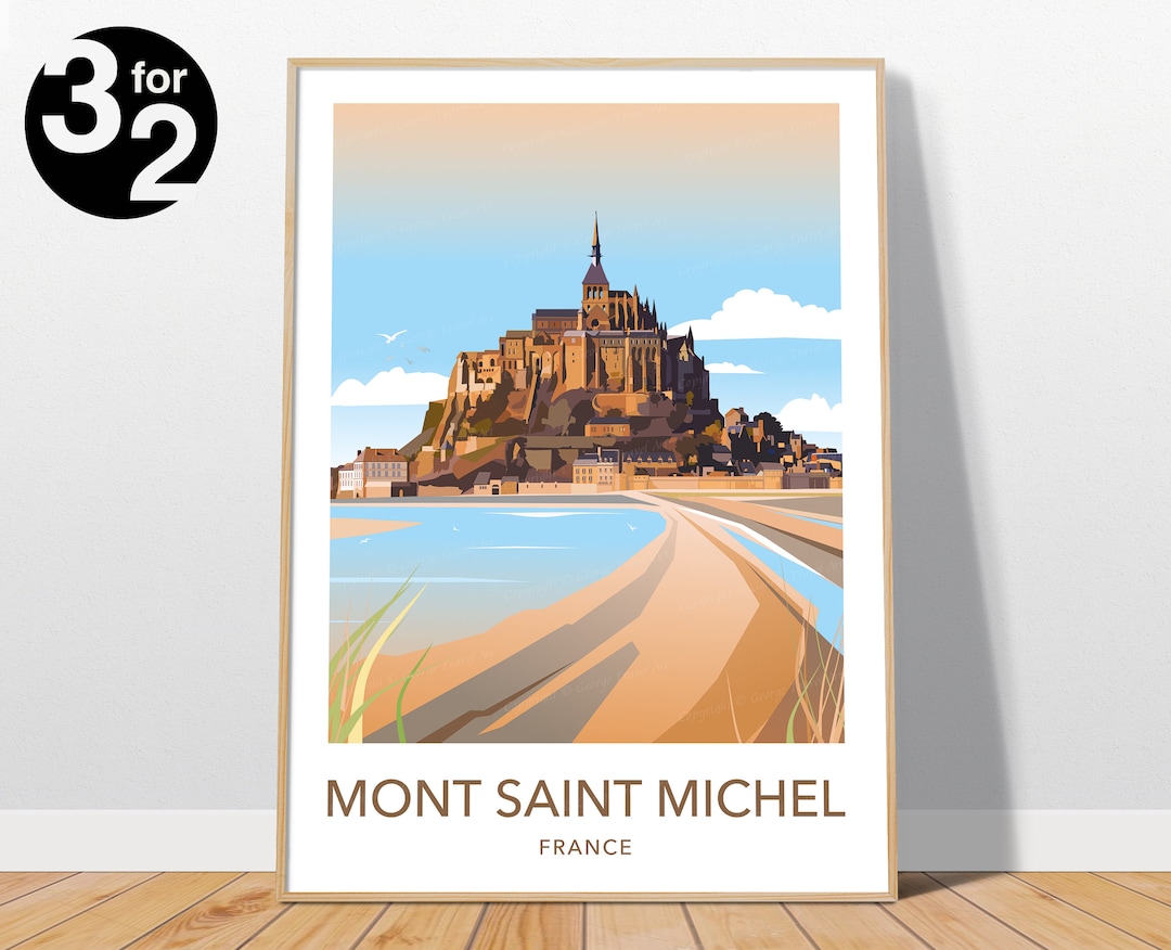 Mont-saint-michel France Travel Poster - Etsy