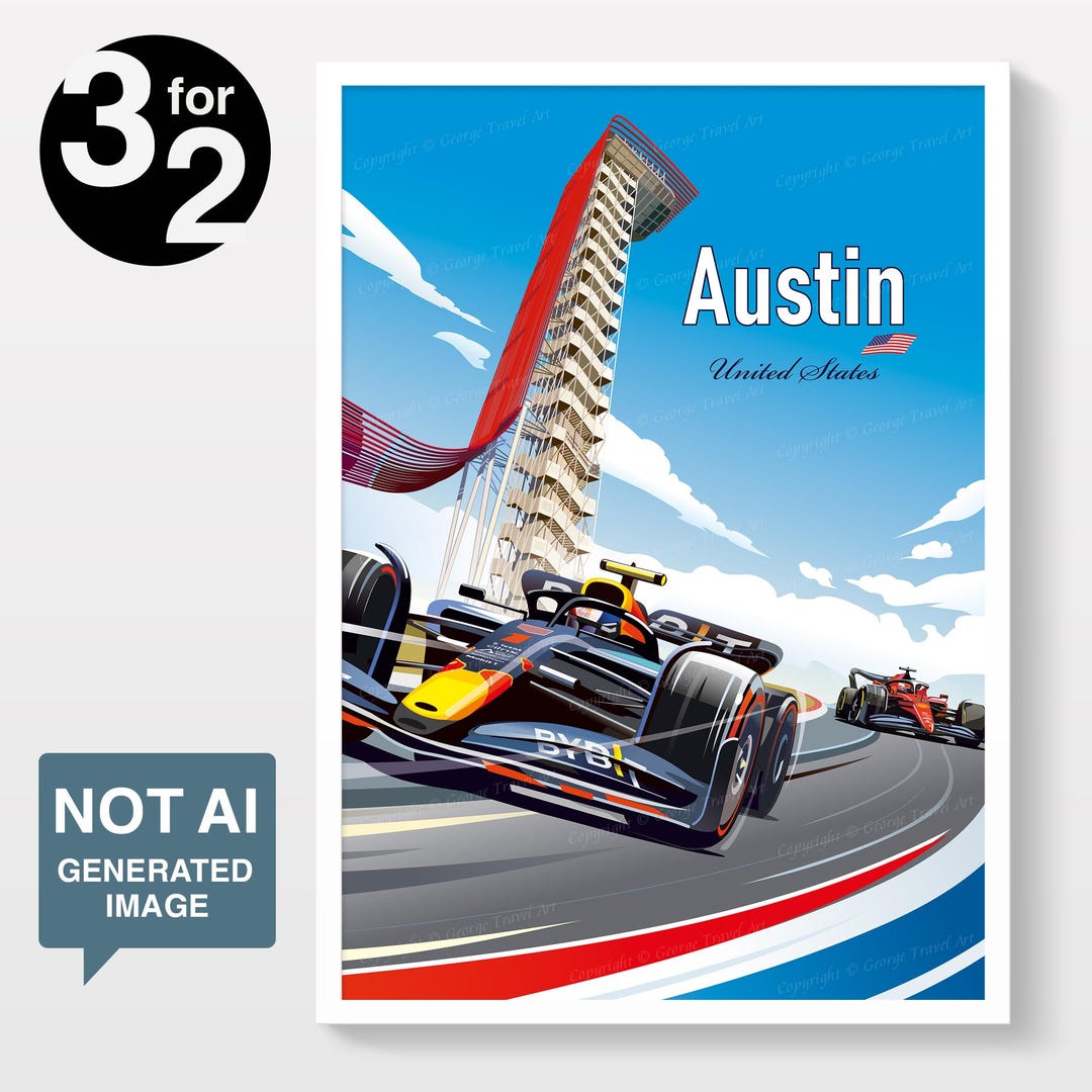 Austin F1 Poster / Circuit of the Americas / United States Grand Prix ...