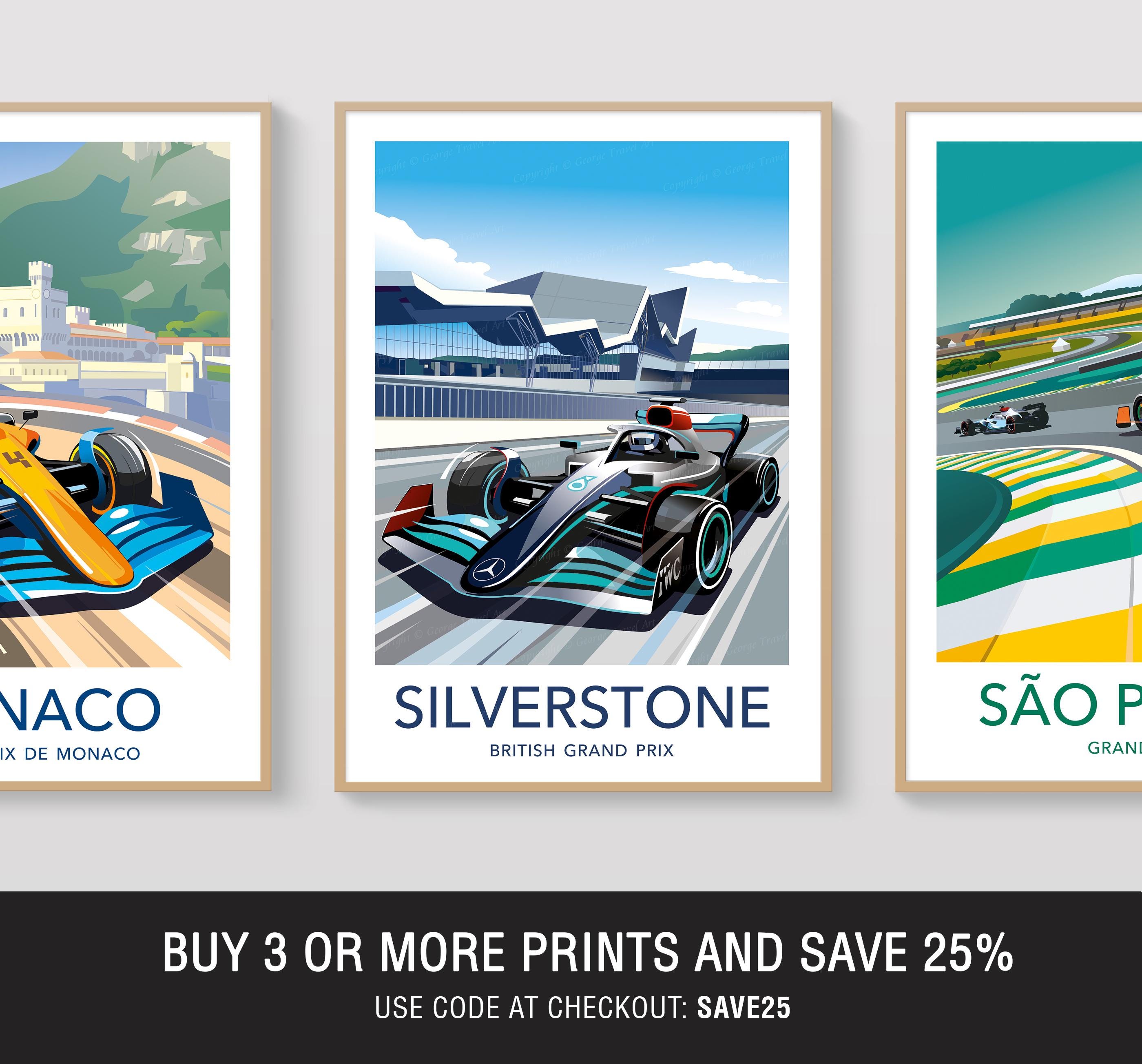 Silverstone - British Grand Prix F1 Poster / Mercedes AGM Wall Art - Etsy