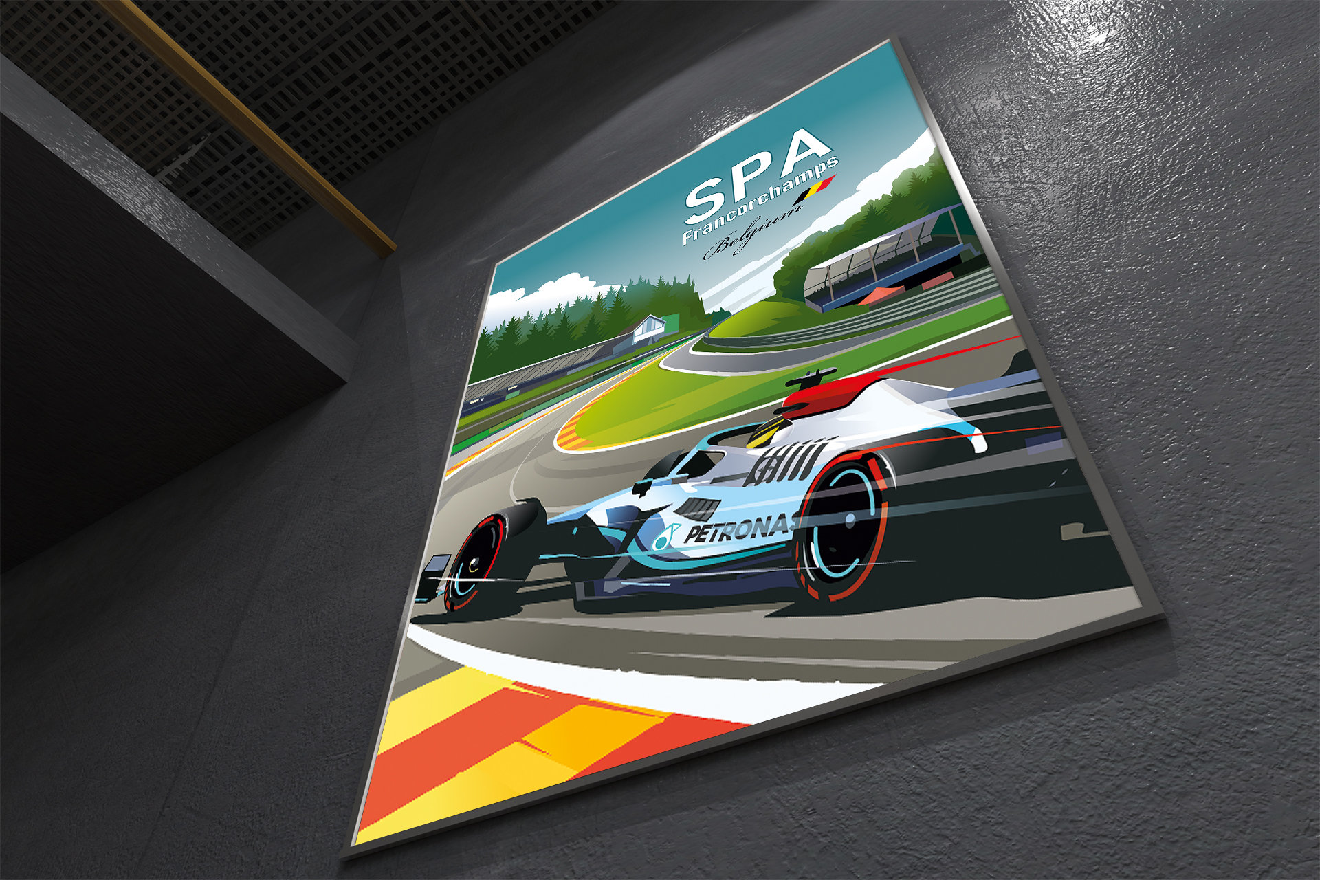 Spa-francorchamps F1 Race Poster / Mercedes-amg Wall Art - Etsy