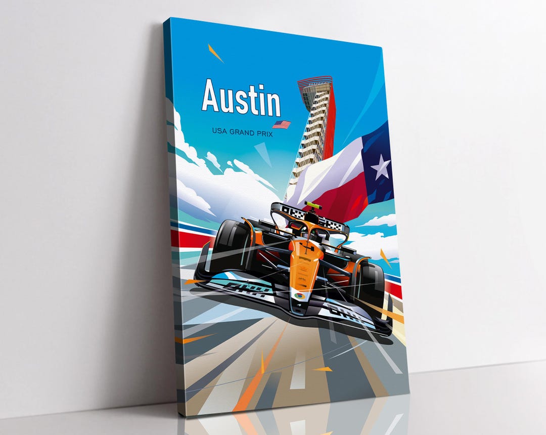 Austin Lando Norris F1 Canvas / USA F1 Grand Prix 2024 / Mclaren F1 ...