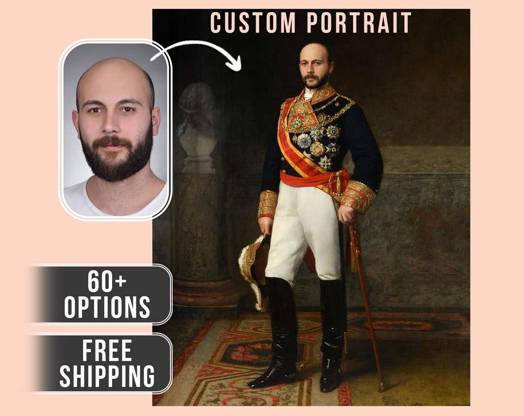 Custom Royal Portrait From Photo, Renaissance Portrait, Historical ...