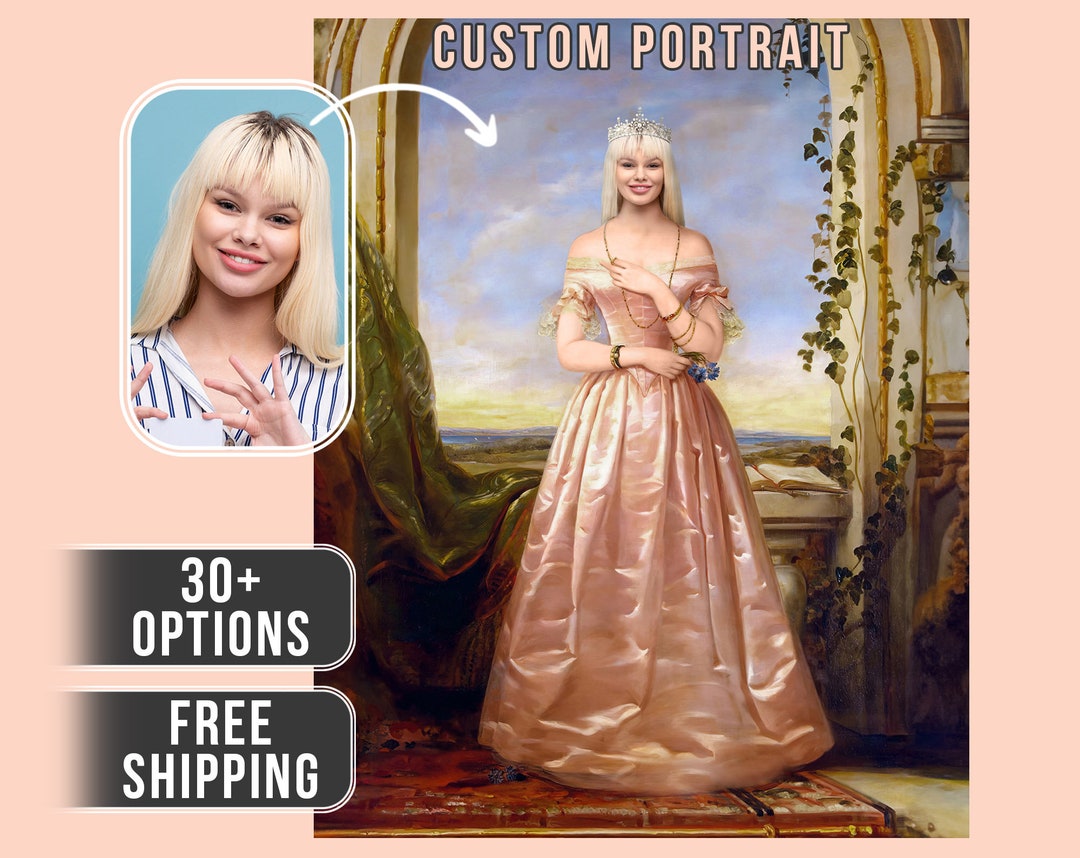 Custom Personalized Historical Portrait, Royalty Family, Queen Victoria ...