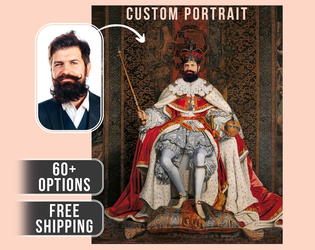 Custom Royal Portrait From Photo, Renaissance Portrait, Historical ...