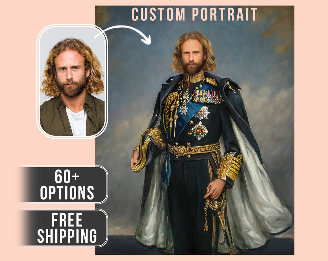 Custom Royal Portrait From Photo, Renaissance Portrait, Historical ...