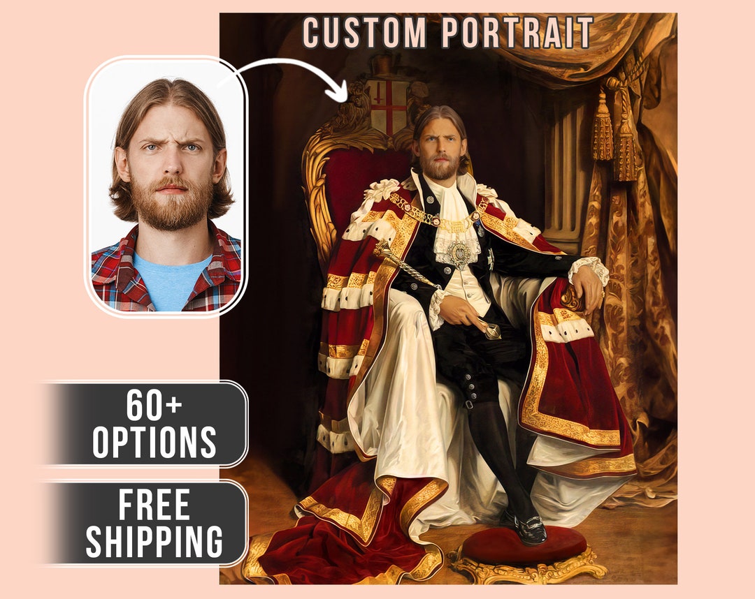 Custom Royal Portrait From Photo, Renaissance Portrait, Historical ...