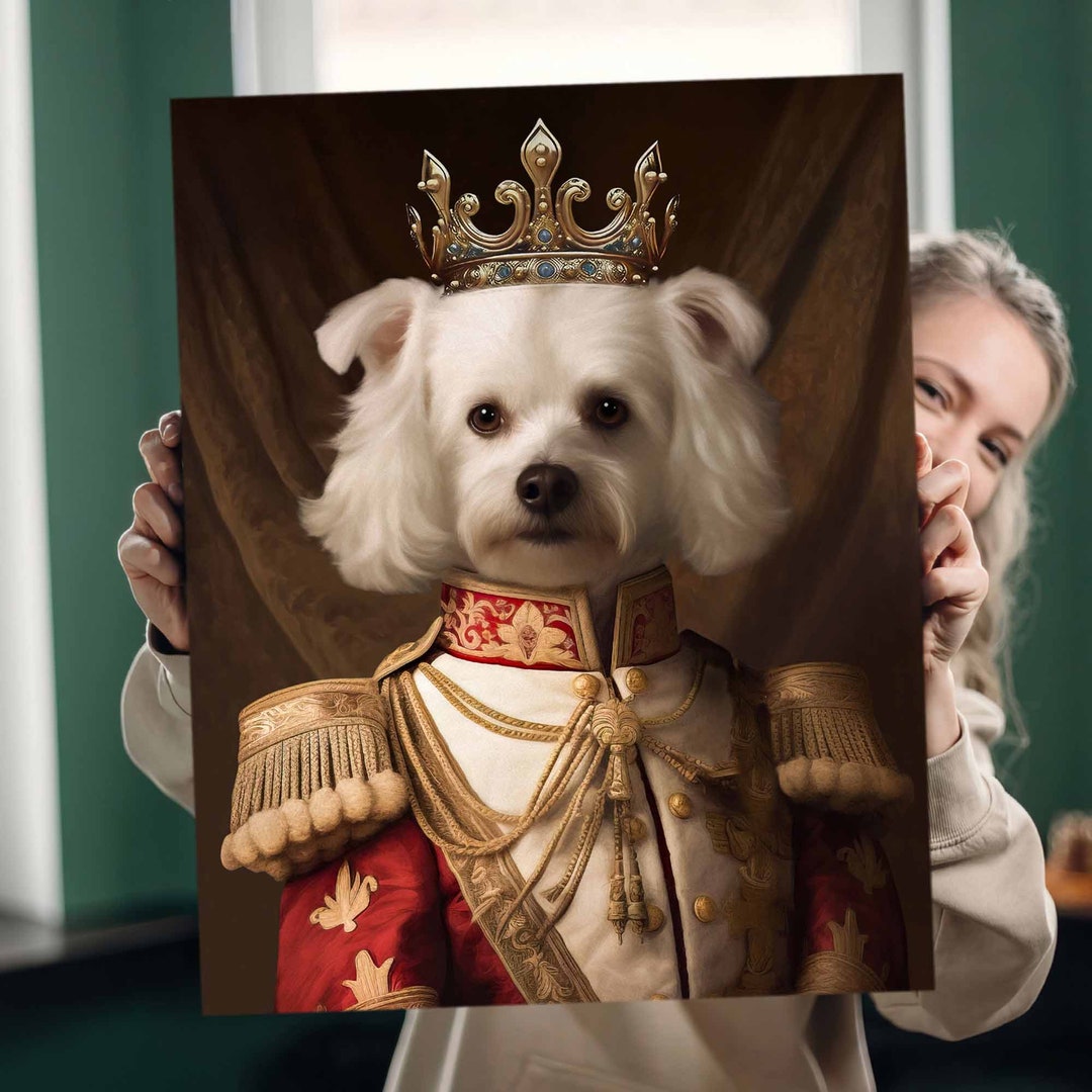 Custom Royal Pet Portrait, Royal Dog Painting, Pet Lover Gift, Royal ...