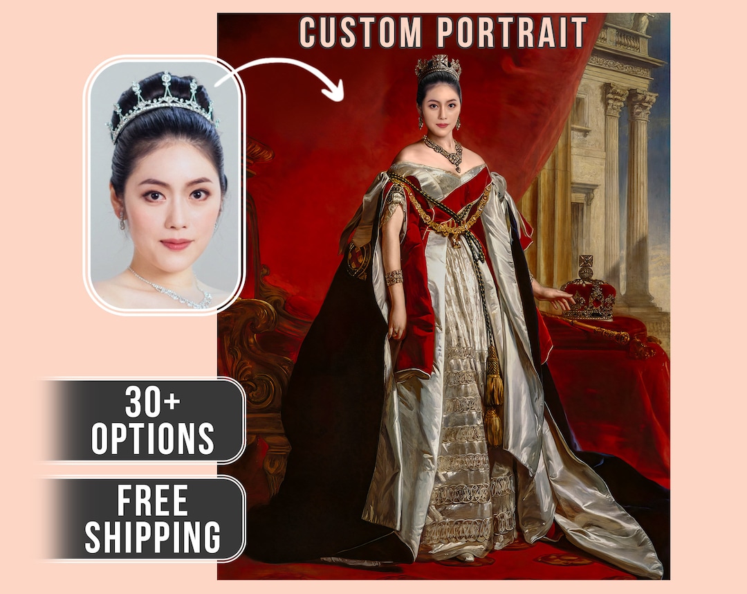 Custom Royal Portrait, Custom Portrait, Custom Queen Portrait ...