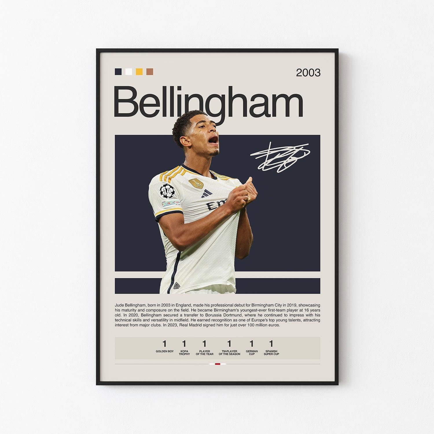Jude Bellingham Poster, Real Madrid Poster, Soccer Gifts, Sports Poster ...