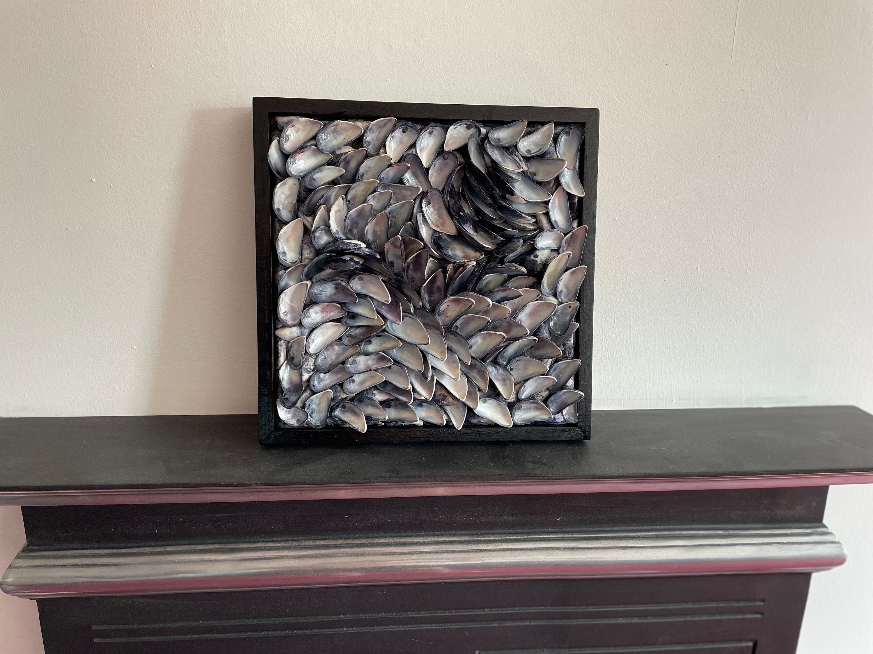 Mussel Shell Wall Mosaic, Mussel Shell Wall Hanging , Shell Mosaic ...