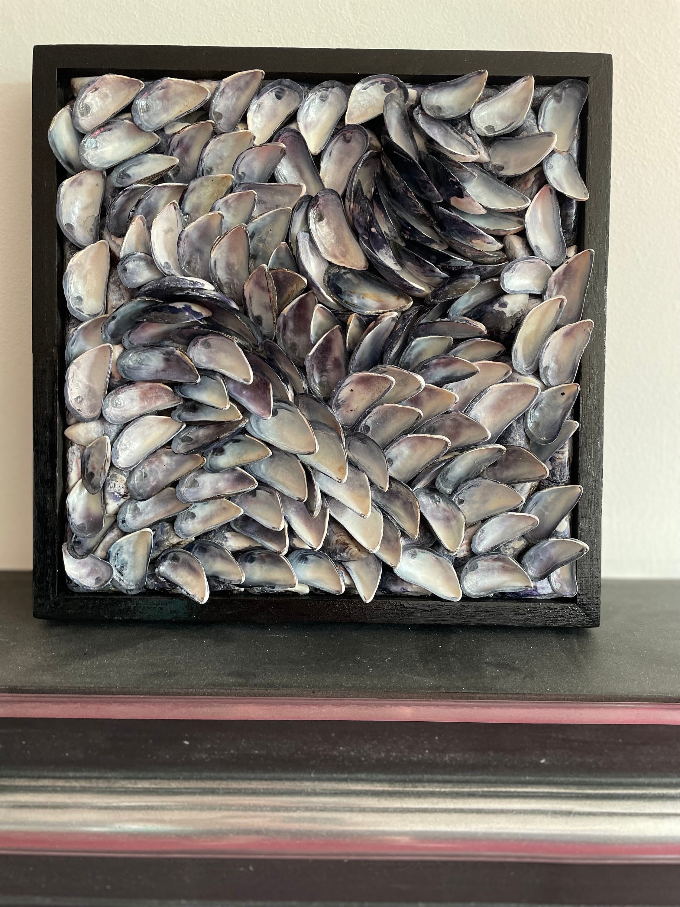 Mussel Shell Wall Mosaic, Mussel Shell Wall Hanging , Shell Mosaic ...