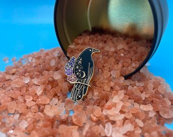 Raven Enamel Pin | Etsy
