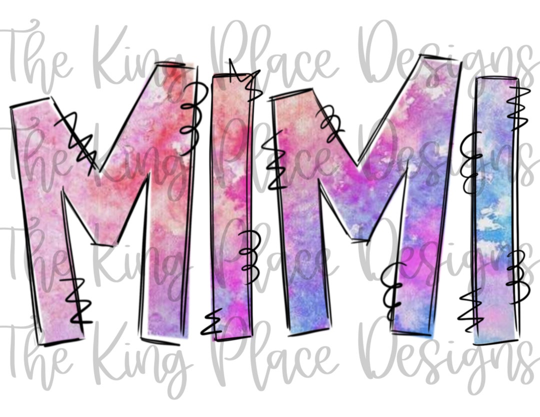 Watercolor Mimi Sublimation Design | Hand Drawn PNG Design | Shirt ...