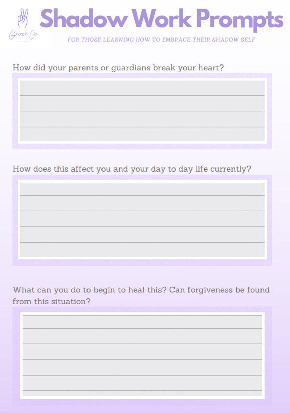 Shadow Work Prompts - Etsy