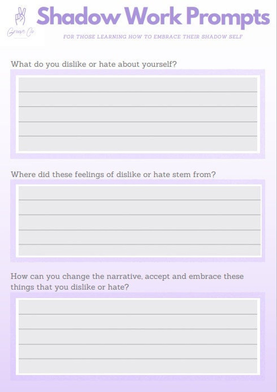 Shadow Work Prompts - Etsy