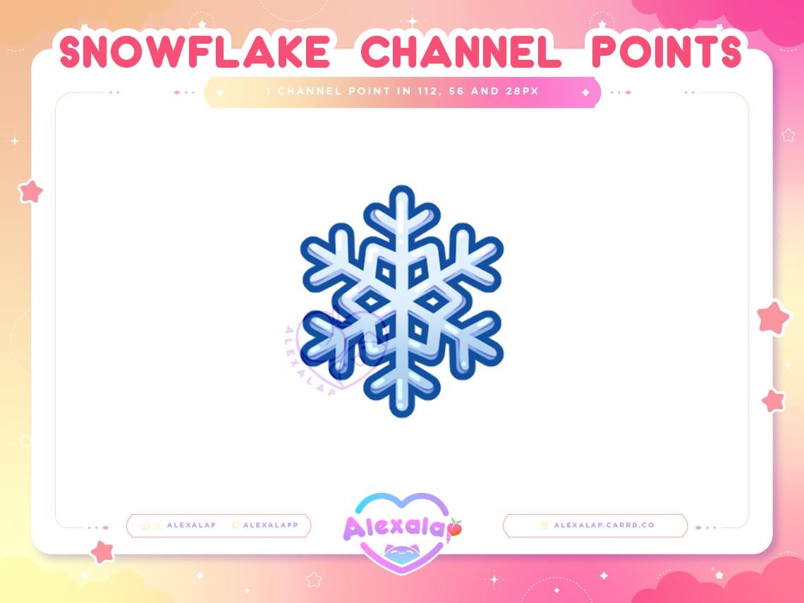 Snowflake Twitch Channel Points | Channel Point Icon, Emote | Channel ...