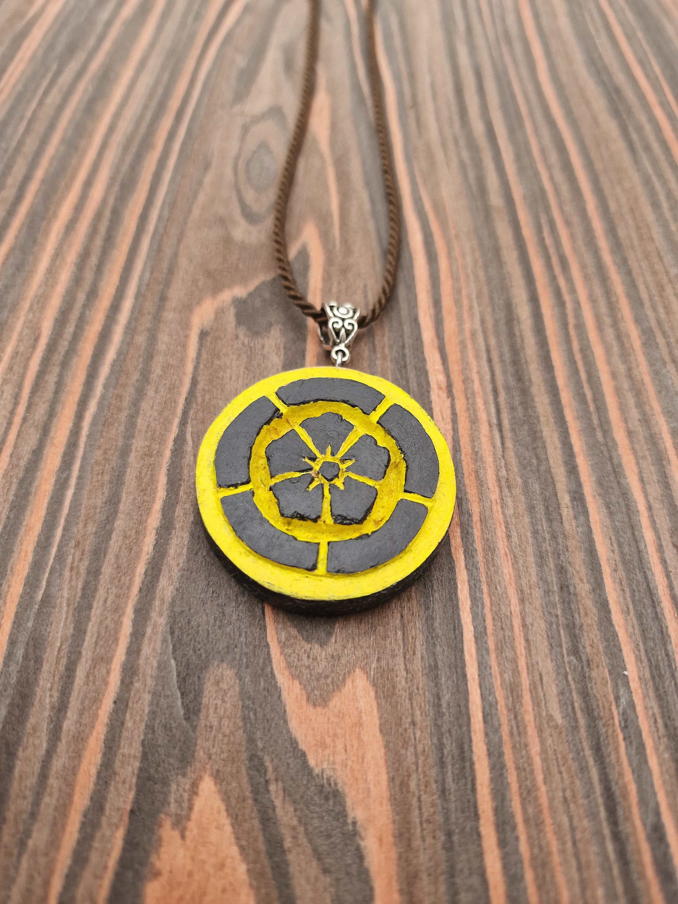 Collar del clan japonés Oda, diseño tradicional japonés, símbolo de la ...