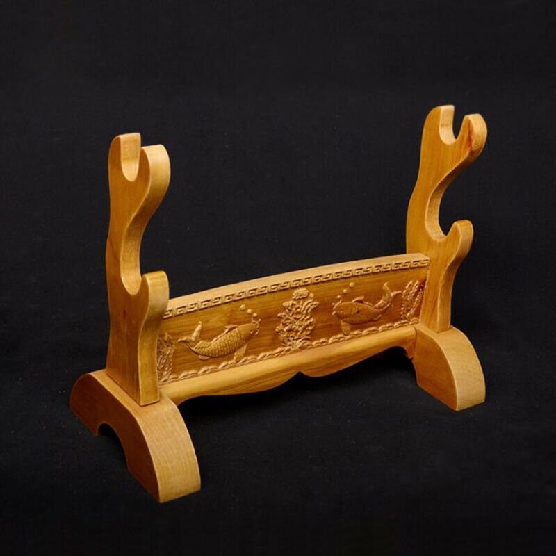 Handcrafted Samurai Sword Katana Stand Holder Double Layer Rack Base ...