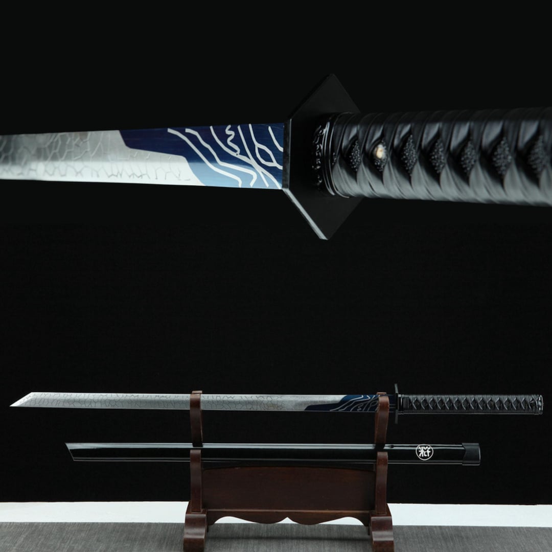 Handmade Straight Sword High Manganese Steel Japanese Chokutō Sword ...