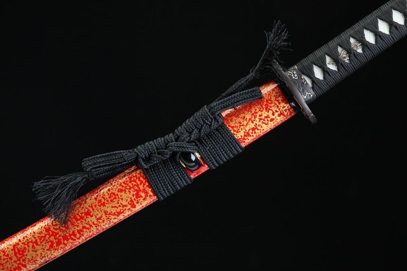 Handcrafted Katana Japanese Samurai Sword With Damascus Steel and Fish ...