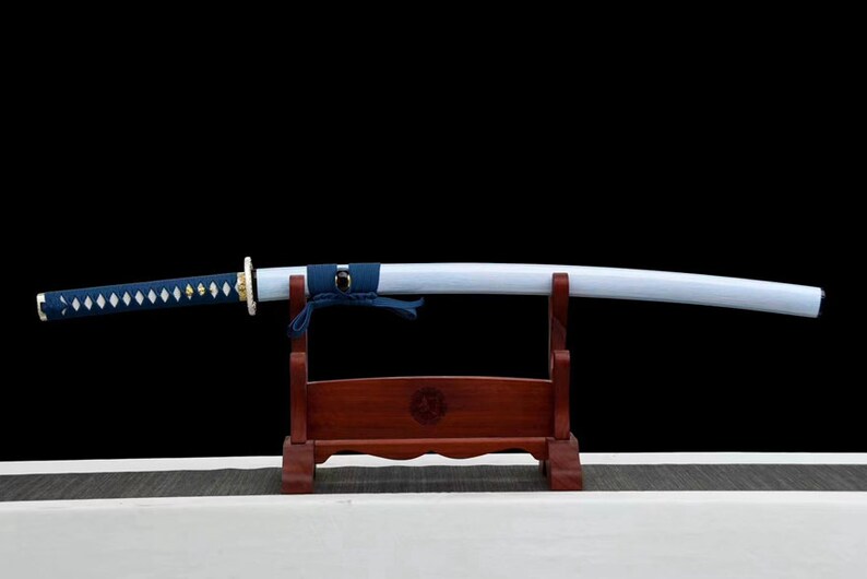 Handmade Japanese Katana T10 Clay Tempered Steel Blade Japanese Samurai ...