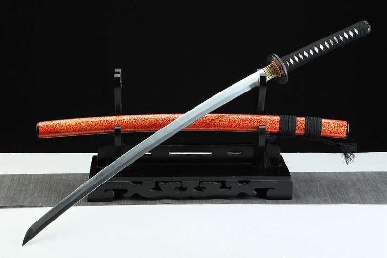 Handcrafted Katana Japanese Samurai Sword With Damascus Steel and Fish ...