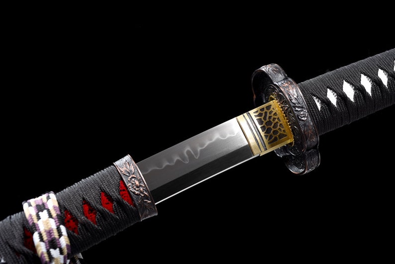 Handcrafted Tachi Japanese Samurai Sword With T10 Clay Tempered Steel ...