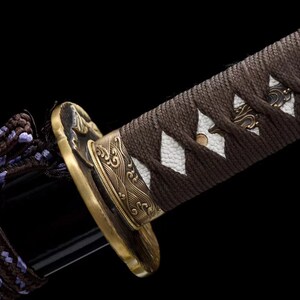 Handcrafted Katana Japanese Samurai Sword With T10 Clay Tempered Steel ...