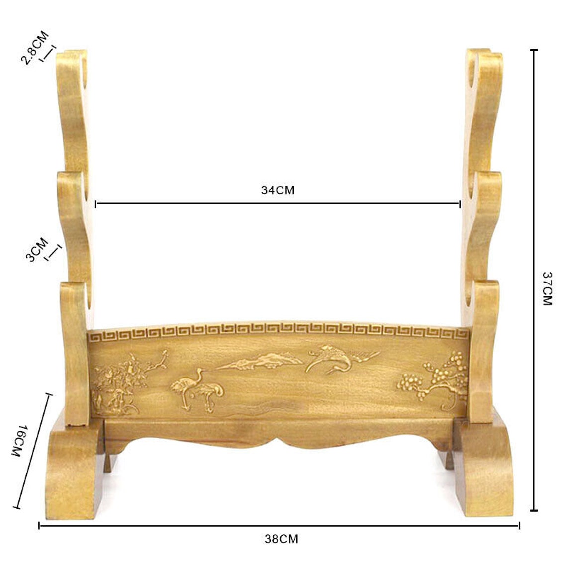 Handmade Samurai Sword Katana Stand Holder Three Layer Rack Base ...