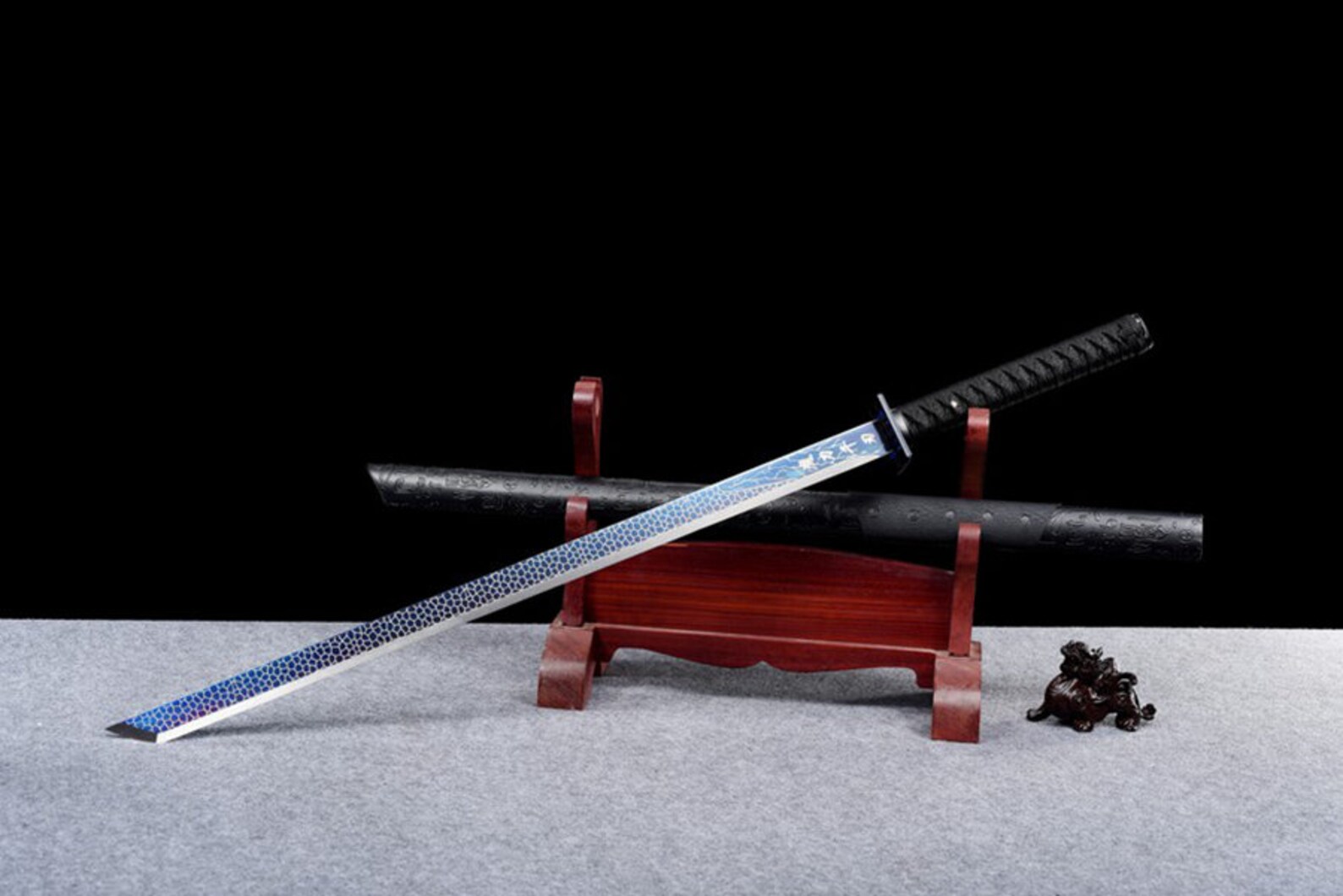 Handmade Straight Sword Spring Steel Blade Heng Dao Japanese Chokutō ...