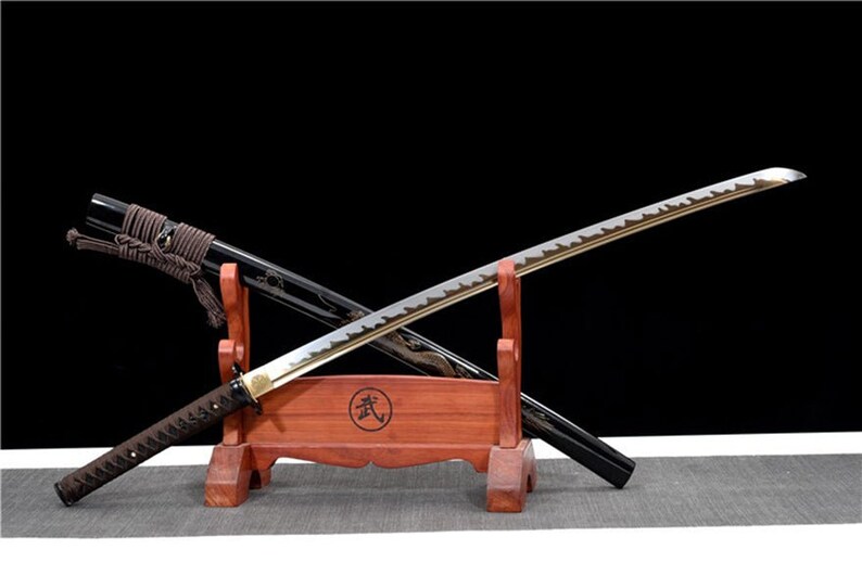 Katana Manganese Steel Golden Blade Japanese Samurai Sword - Etsy