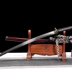 Handcrafted Tachi Japanese Samurai Sword With T10 Clay Tempered Steel ...