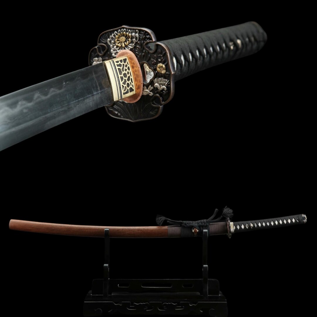 Handcrafted Katana Japanese Samurai Sword With Damascus Folded Steel ...