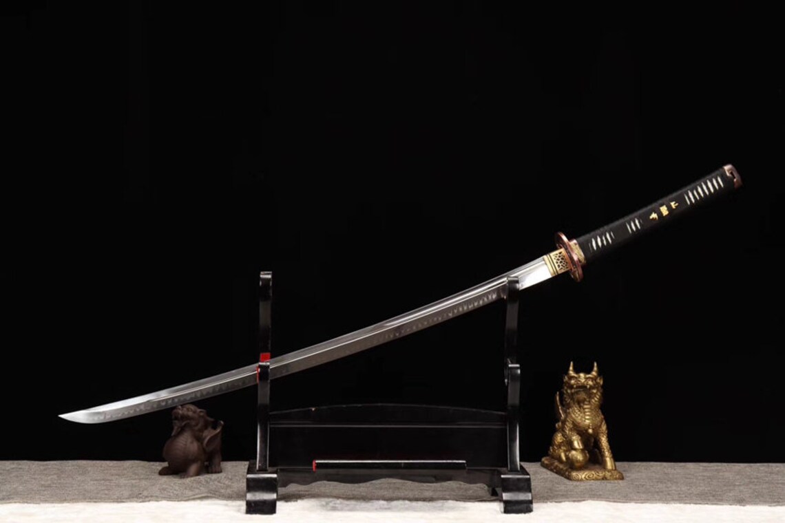 Handcrafted Katana Japanese Samurai Sword With T10 Clay Tempered Steel ...