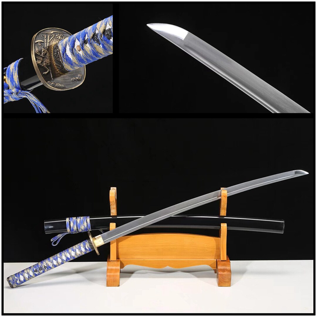 Handmade Japanese Katana Medium Carbon Steel Blade Japanese Samurai ...