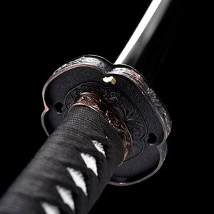 Handcrafted Tachi Japanese Samurai Sword With T10 Clay Tempered Steel ...