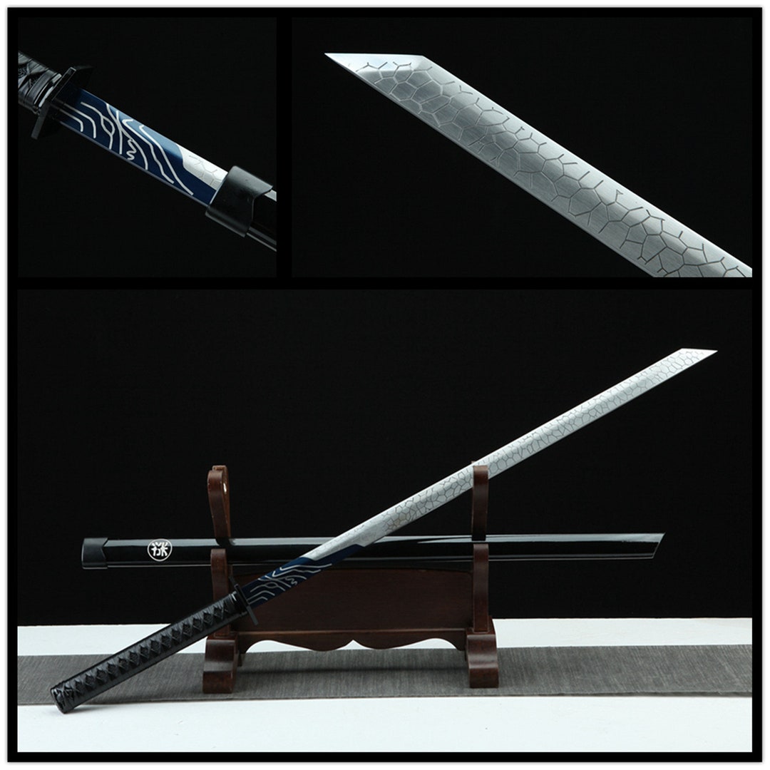 Handmade Straight Sword High Manganese Steel Blade Heng Dao Japanese ...