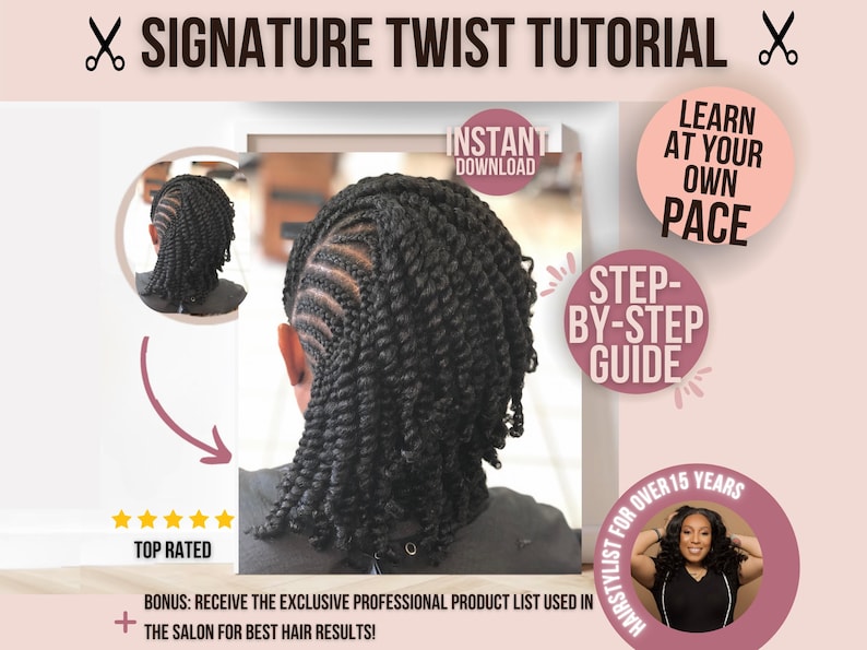 Learn the Viral Signature Two Strand Twist Style With This Tutorial - Etsy