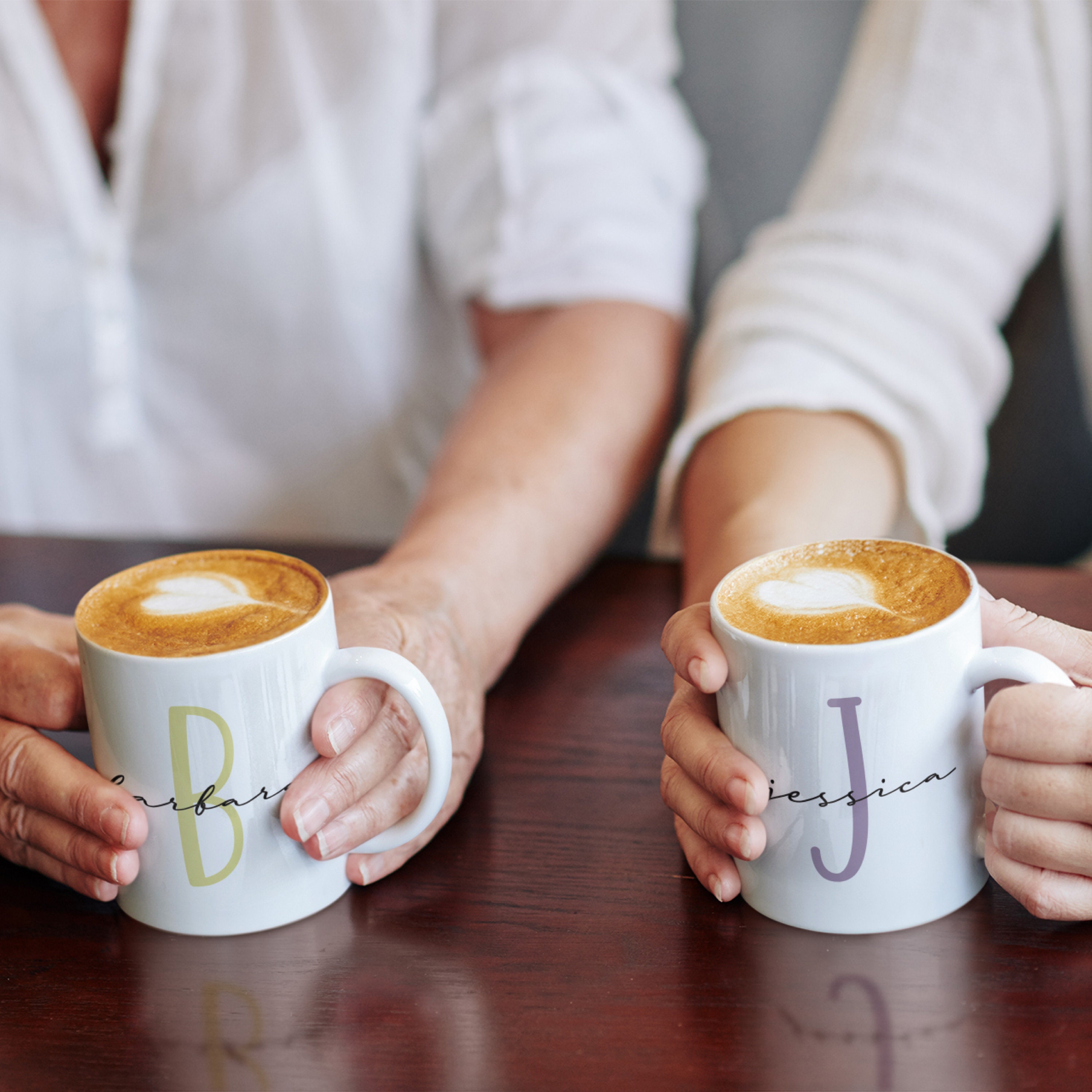 Custom Coffee Mug – Personalized Ceramic Mugs With Initial Name Letter ...