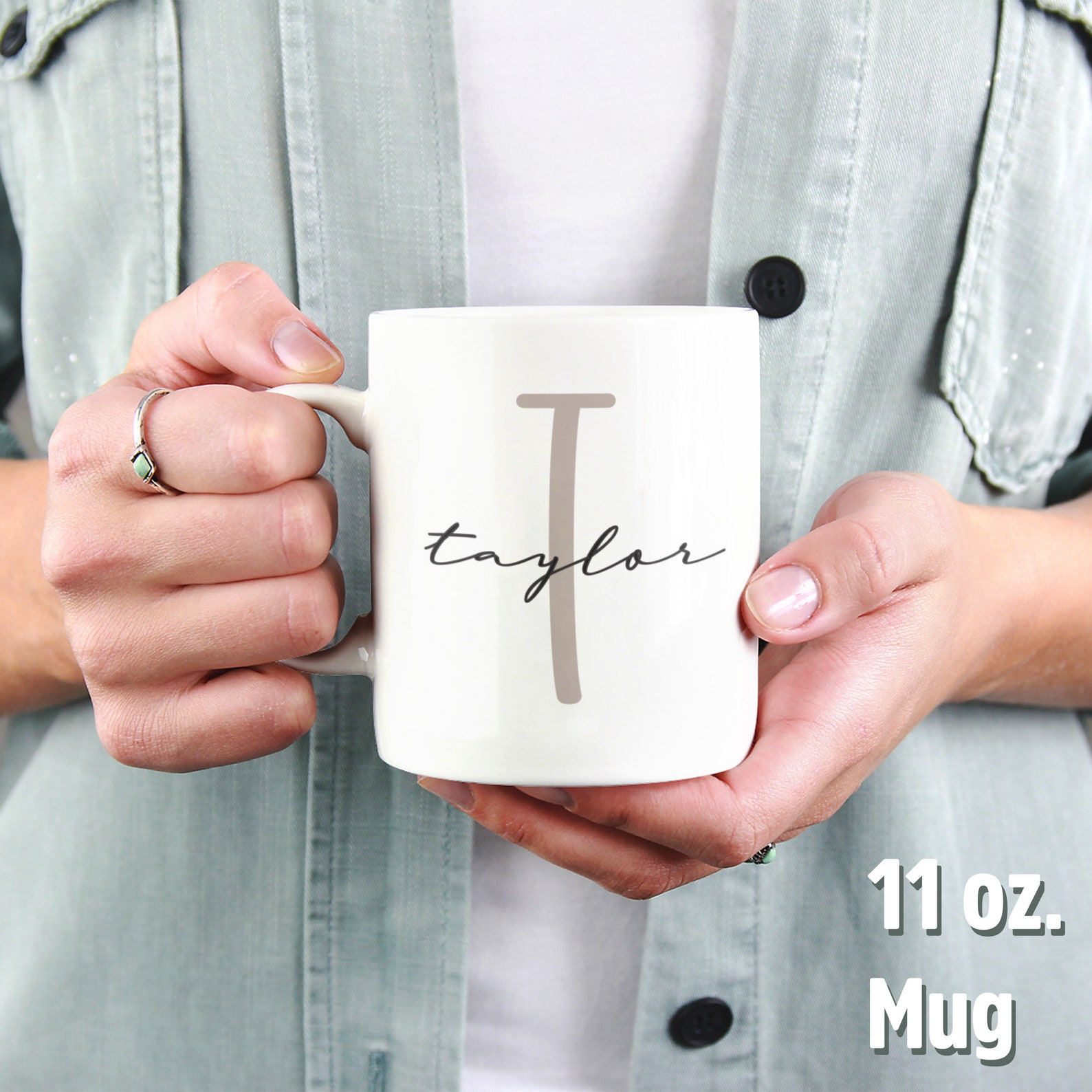 Custom Coffee Mug – Personalized Ceramic Mugs With Initial Name Letter ...