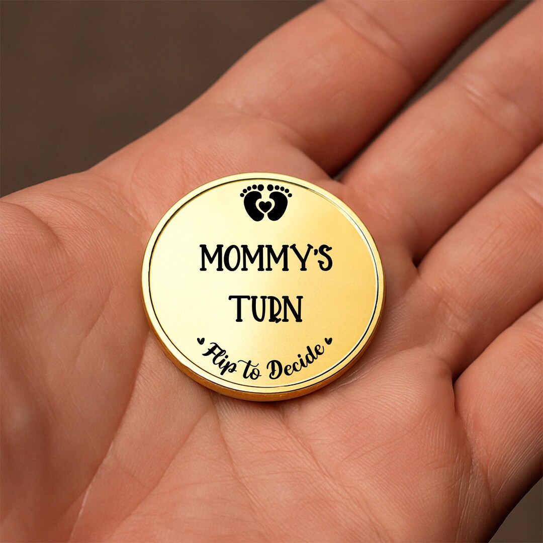 Mommy Daddy Decision Coin - Flip Coin for New Parents - Funny Pregnancy ...
