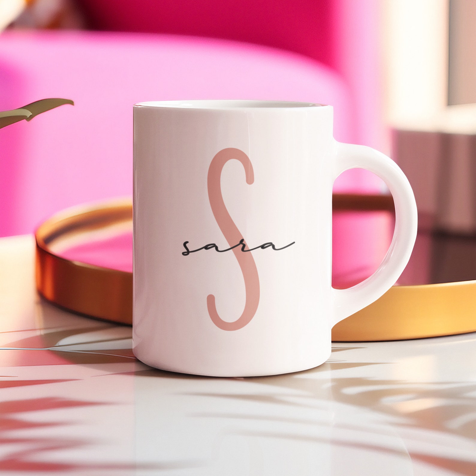 Custom Coffee Mug – Personalized Ceramic Mugs With Initial Name Letter ...