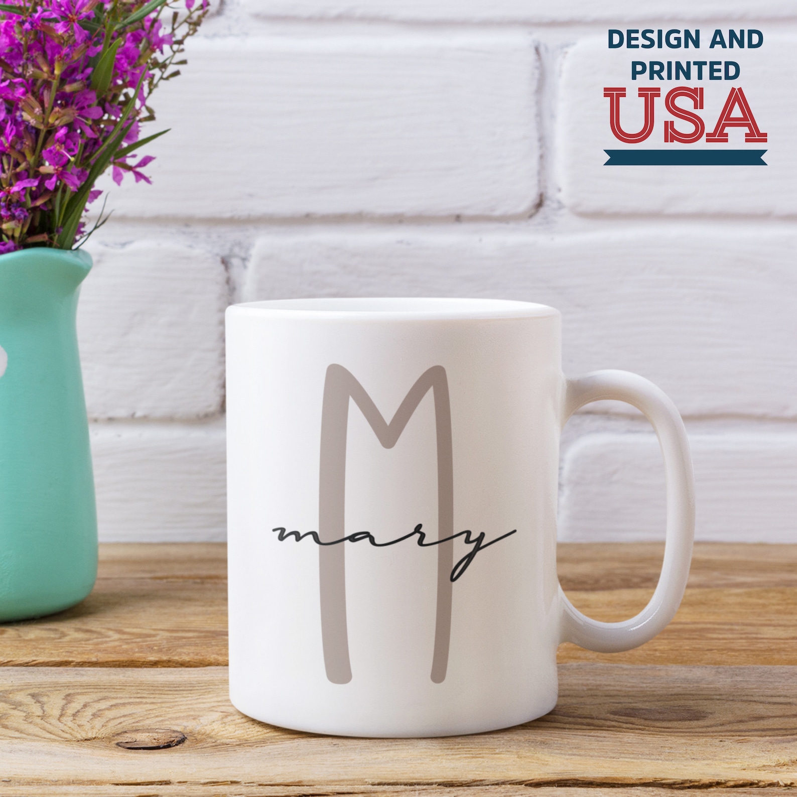 Custom Coffee Mug – Personalized Ceramic Mugs With Initial Name Letter ...