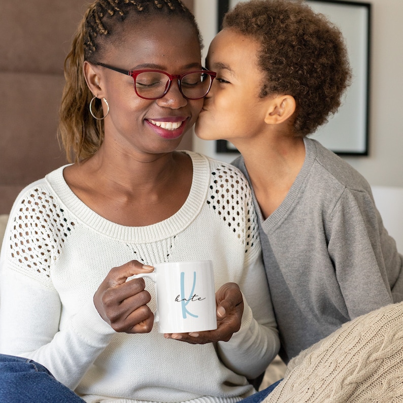 Custom Coffee Mug – Personalized Ceramic Mugs With Initial Name Letter ...
