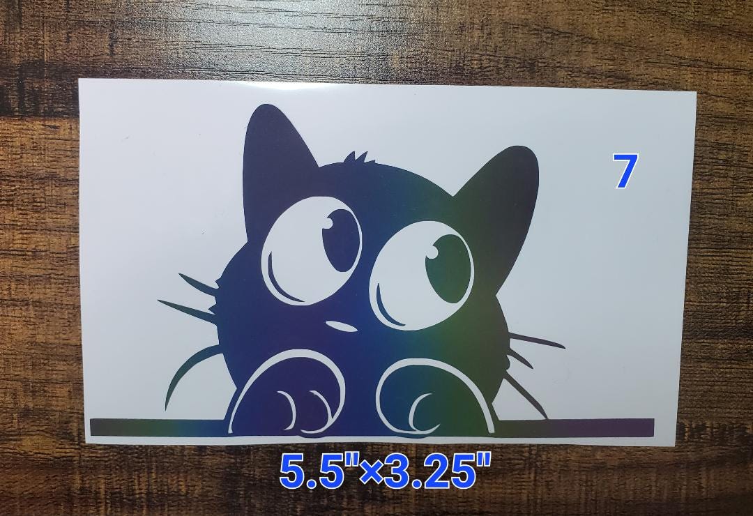 Decal, Peeking Cat Decal, Cat Decal, Peeking Decal, Car Decal, Window ...