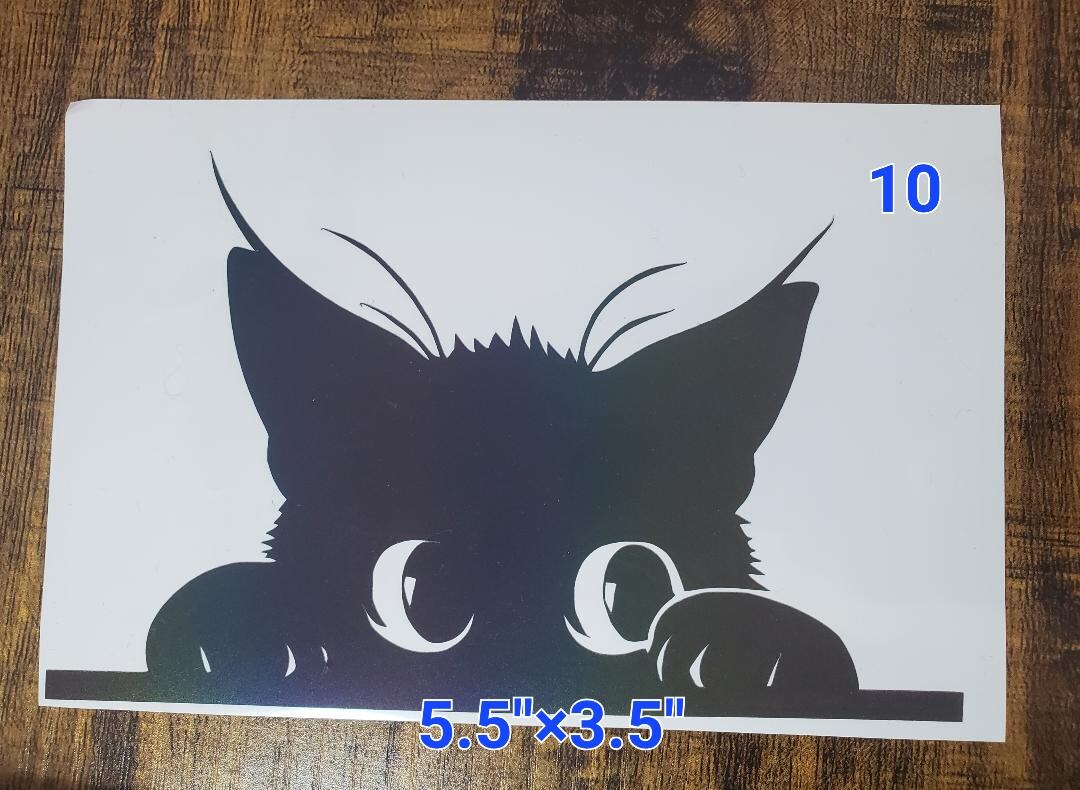 Decal, Peeking Cat Decal, Cat Decal, Peeking Decal, Car Decal, Window ...