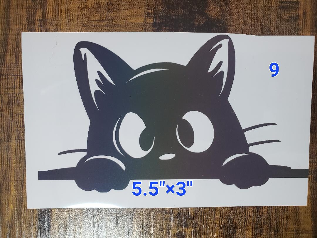 Decal, Peeking Cat Decal, Cat Decal, Peeking Decal, Car Decal, Window ...